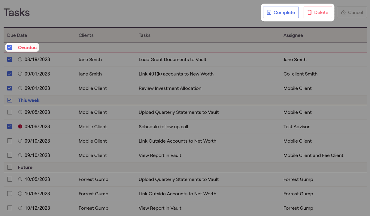 Tasks - RightCapital Help Center
