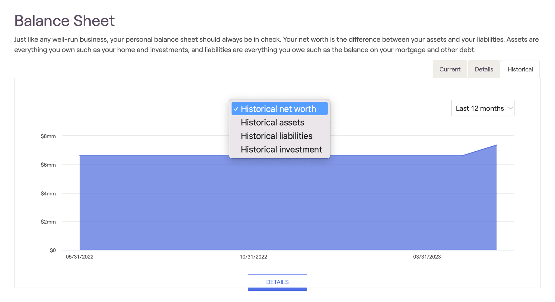 Balance Sheet - RightCapital Help Center
