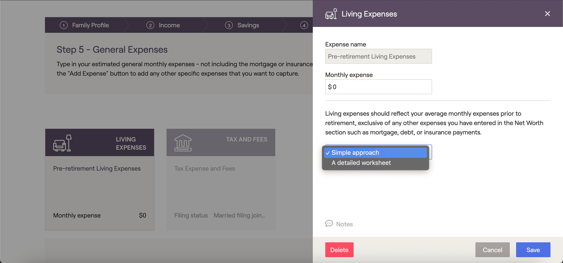 Expenses - RightCapital Help Center